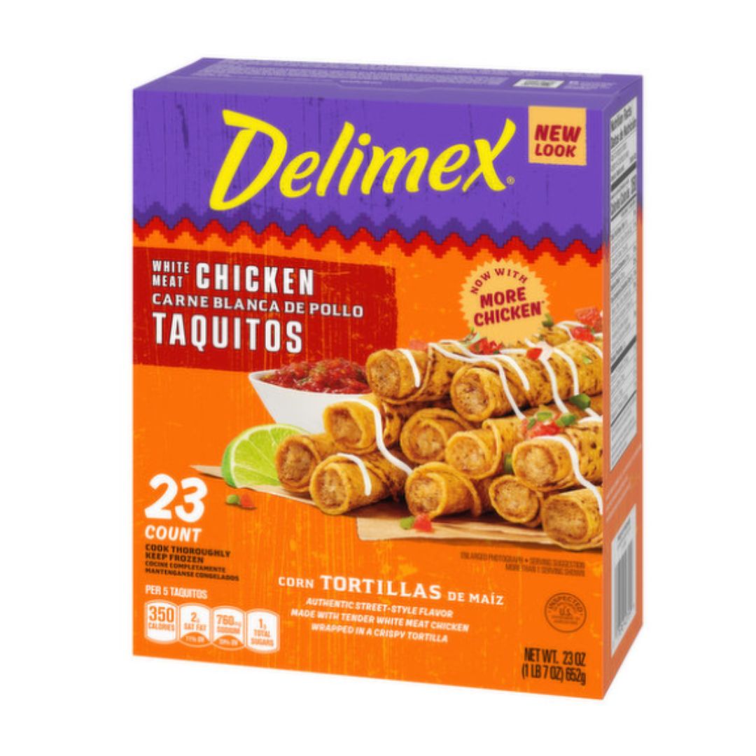 DELIMEX, CHICKEN TAQUITOS, 4 / 23OZ – Divico.Shop